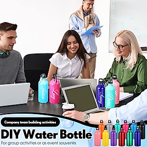 24 Pcs Aluminum Water Bottles Bulk 20 oz Reusable Water Bottles Lightweight Bike Water Bottle Pack with Twist Cap Buckle Leak Proof Travel Bottles for Outdoor Gym Sports Camping Cycling, 12 Colors