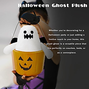 Lucky Radish Ghost Plush Halloween Ghost Plushie - Ultra-Soft & Cuddly Ghost Pillow Cute Ghost Stuffed Animals Home Decor for Boys and Girls (Ghost A)