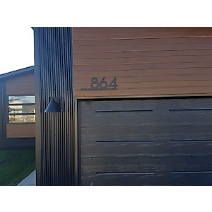 Modern House Numbers - Black with Black Acrylic - Contemporary Home Address - Underline Sign Plaque - Door Number - Apartment - Hotel Room