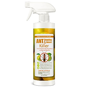 EcoVenger Ant Killer & Crawling Insect Killer (Citrus Scent) 480 ML, Kills Fast in Minutes, Also Kills Spiders, Centipedes & More, Repels with Residual, Natural & Non-Toxic, Safe for Children & Pets