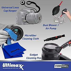 Ultimaxx Essential Panasonic Lumix GX9 with 12-32mm f/3.5-5.6 ASPH Lens Bundle (Silver) - Includes: 128GB Ultra SDXC, 1x Spare Battery, 3PC Protective Filter Kit (UV, CPL, FLD) & More (22pc Bundle)