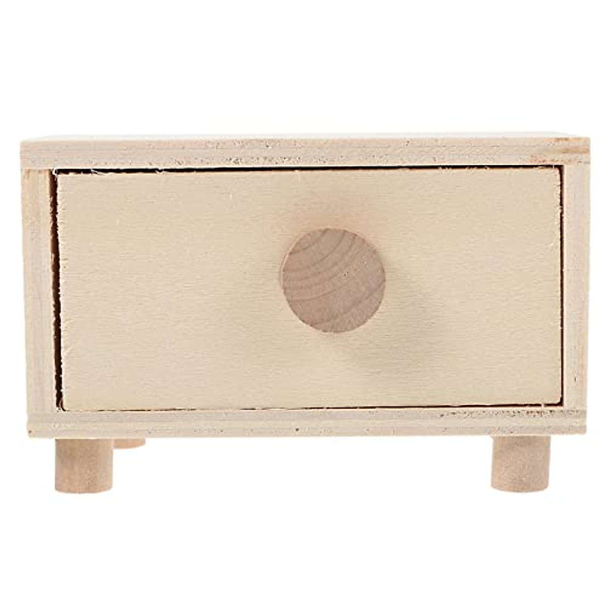 ARTIBETTER Unfinished Wooden Jewelry Drawer Box: Mini Wood Craft Box 3pcs Natural DIY Craft Stash Boxes Treasure Box Jewelry Organizer Holder Storage Trunks Storage Chests Jewery Case for Storage