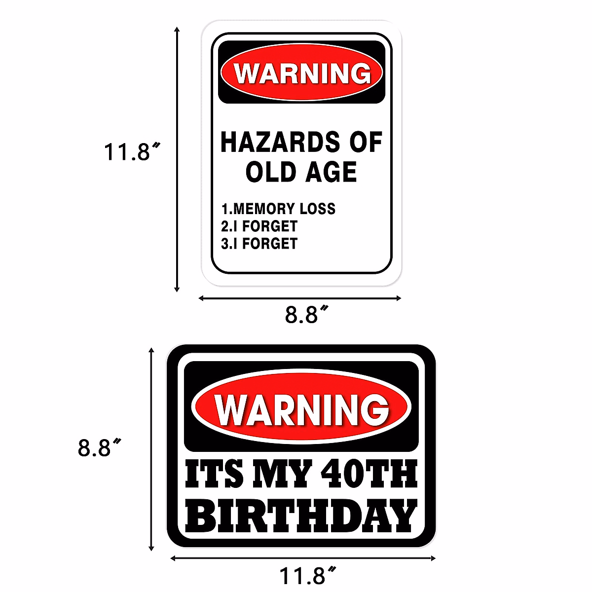 WERNNSAI 40th Birthday Decorations - 9 Pcs 40 Birthday Decorations for Men, 40 Year Old Decorations Signs Table Centerpieces Funny Picture Props, Women 40s Door Windows Wall Decor, Bday Party Garden Banner