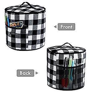BAGSPRITE Dust Cover Compatible with Instant Pot 6 Quart-Appliance Covers- Insulated Pressure Cooker Cover with Pockets for Kitchen Accessories