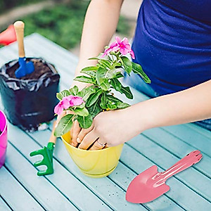 Mini Colorful Trowel Metal Garden Hand Shovels, 5 pcs Garden Tools for Kids Teens Adults Soil Planting Sand Box