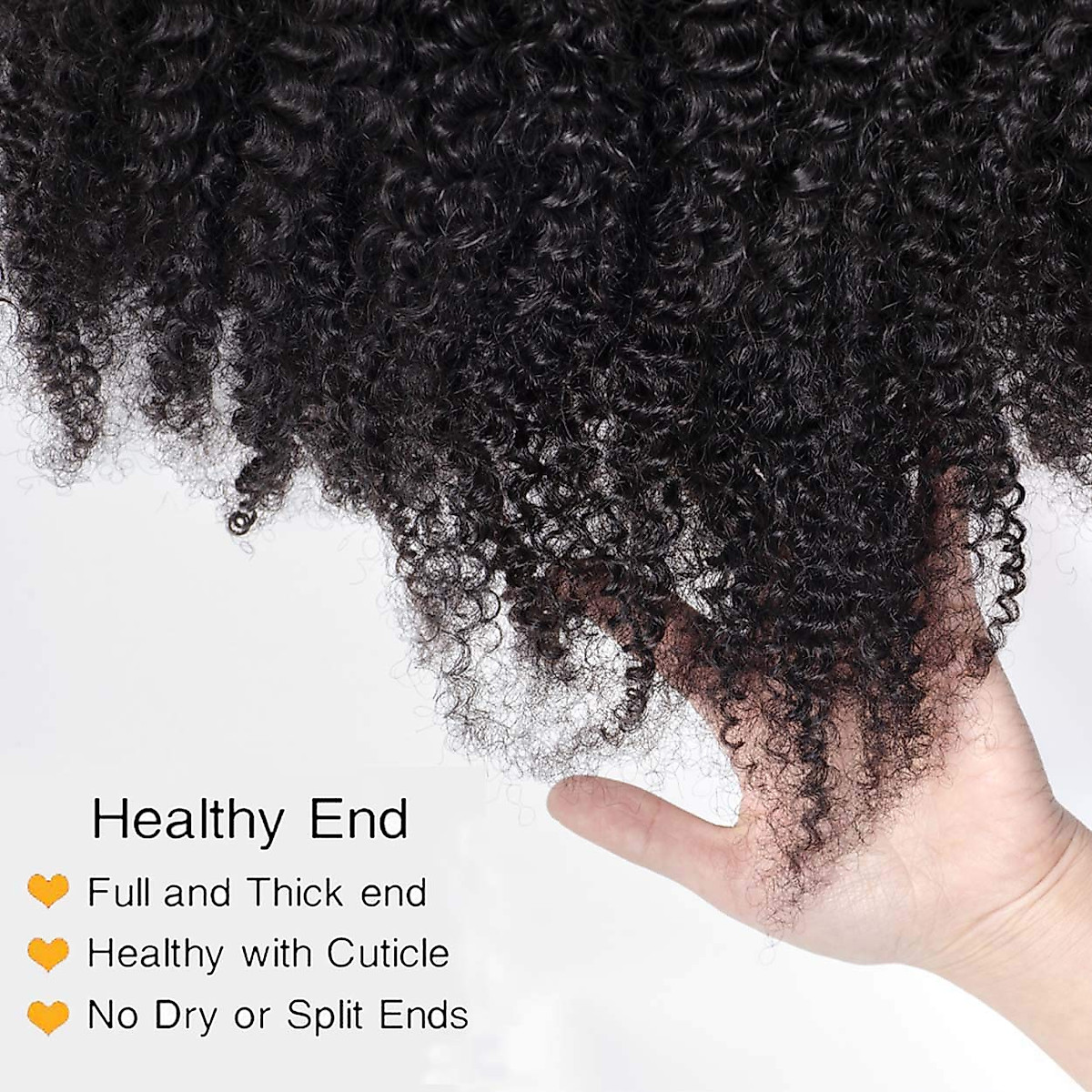 VTAOZI Afro Kinky Curly Hair Extensions Clip in Human Hair for Black Women 8A Brazilian 4B 4C Afro Kinky Curly Clip ins Hair Extensions Natural Color 7Pcs 120G/Set (16 Inch)