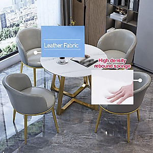 Office Conference Table,Reception Room Club Table,Table And Chair Combination,Negotiation Table Sales Office Shops Meetings Small Round Tables,1 Table 4 Chairs,Simple Kitchen Dining Table 80cm ( Color