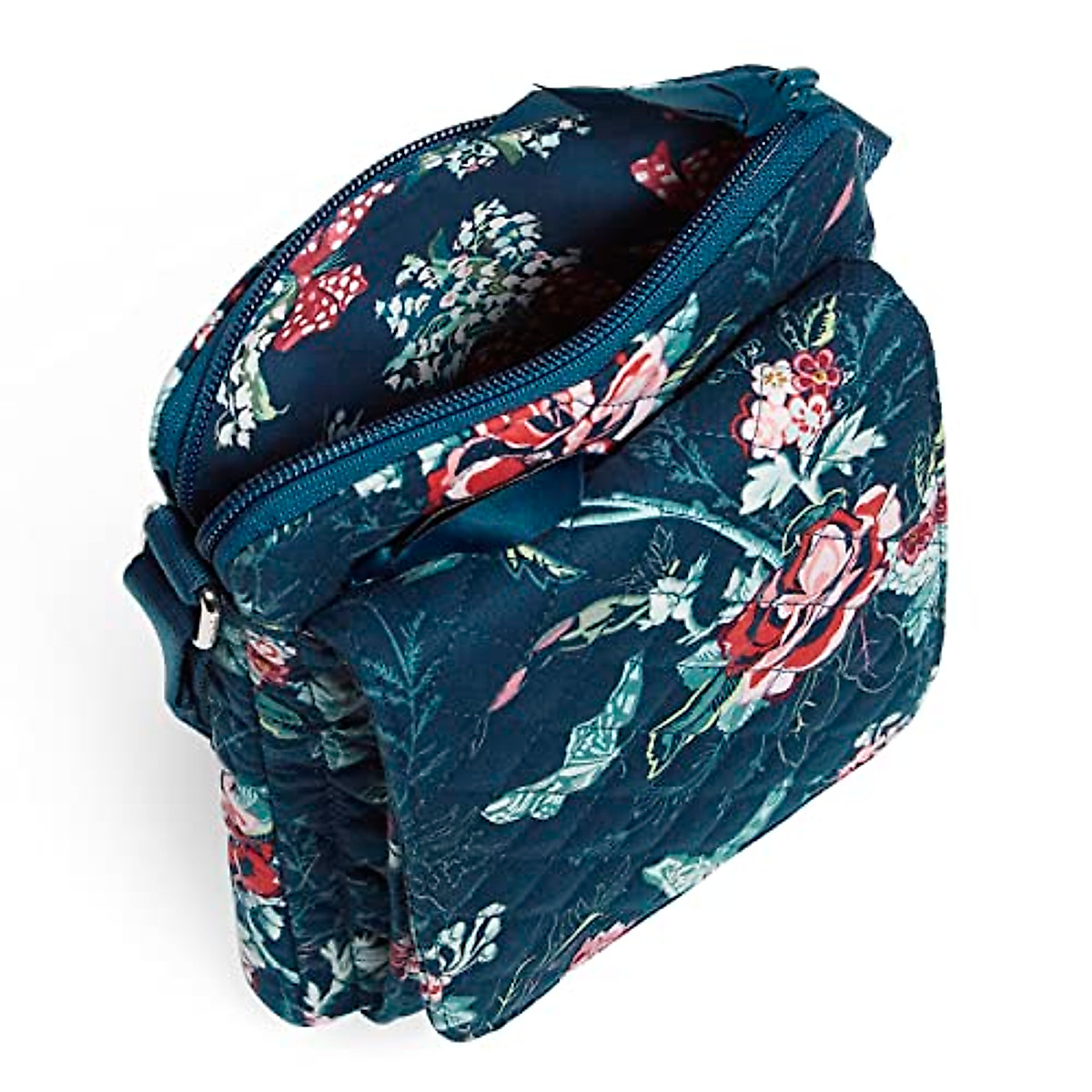 Vera Bradley Women's Cotton Mini Hipster Crossbody Purse With RFID Protection, Rose Toile - Recycled Cotton, One Size