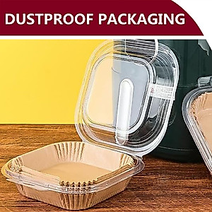 Mini Air Fryer Paper Liners Square, 5.5inch Small Air Fryer Disposable Paper Liners 125PCS, Suitable for Cosori Mini Air Fryer 2.1Qt, Dash 2.6Qt, Instant Vortex 2Qt amd other 2-3Qt Mini Air Fryer