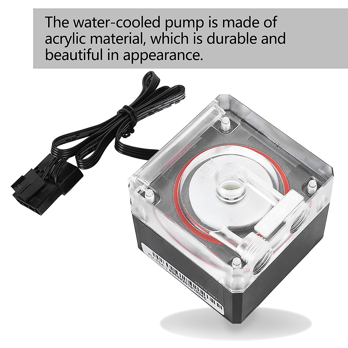 Water Cooling Pump, 800L/H PC Water Cooling Integrated Mute Water Pump Support PWM for CPU Cooling System.