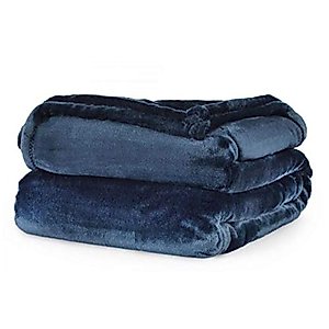 Berkshire VelvetLoft Throw Blanket, Navy