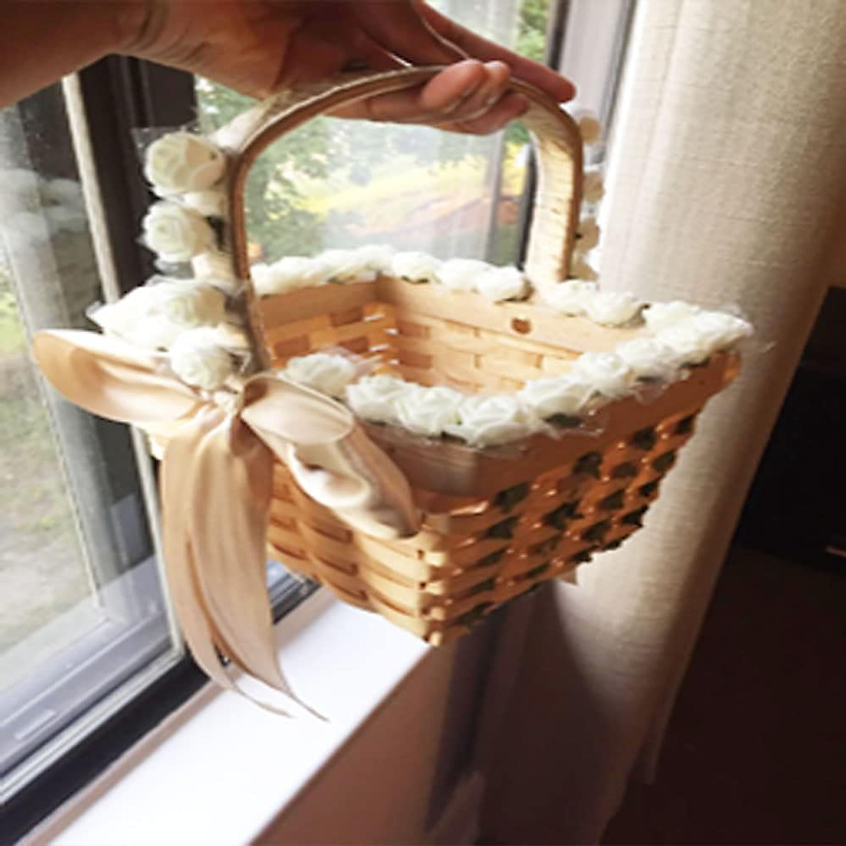 zorpia Mini Pe Artificial Rose Flower Heads 144pcs Mini Fake Roses DIY Wedding Flowers Accessories Make Bridal Hair Clips Headbands Dress (White)