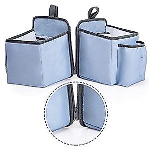 Hanging Diaper Caddy Organizer,Baby Diaper Organizer Bag Storage for Baby Essentials- Baby Diaper Stacker for Crib,D02 BLUE