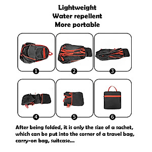 Lywencom Hiking Backpack,20L sports lightweight folding waterproof ultra-light backpack suitable for outdoor camping picnic (black)