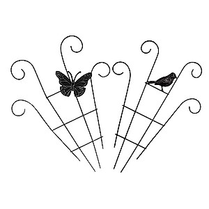 YARNOW 8 Pcs Rose Plant Orchid Plant Rose Trellises Stackable Flower Trellis Flower Support Ring Tomato Cages Plant Support Rack Plant Climbing Stand Plant Climbing Rack Fixed Rod Bracket