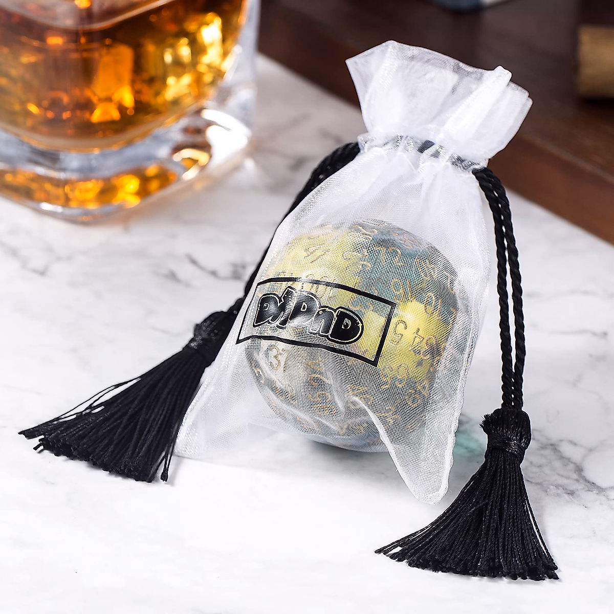 DNDND D100 Dice with Duck Inside Resin 100 Sided Die with Translucent Pouch for D&D