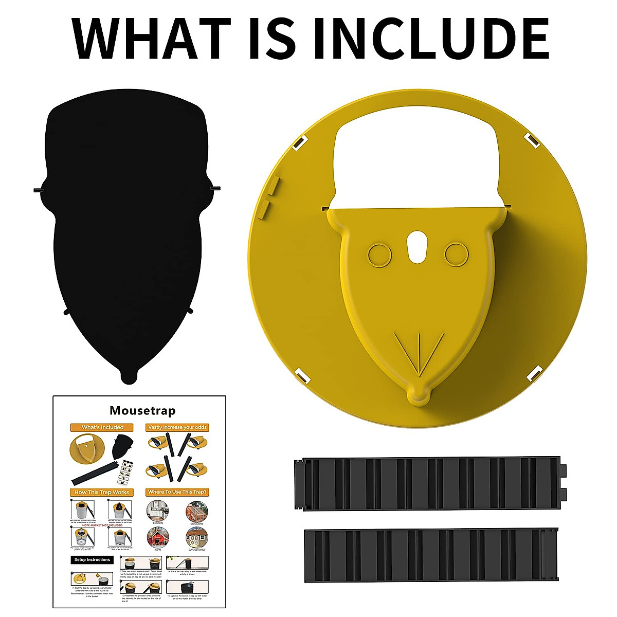 Bucket Trap,Flip N Slide Bucket Lid Trap with Ladder,Pest Control Traps Flip for Indoor Outdoor