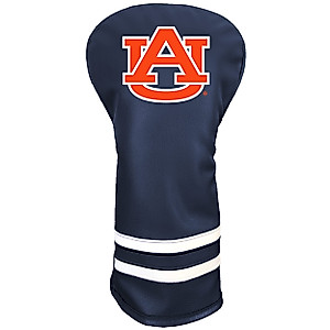 Team Golf NCAA Auburn Vintage Driver Headcover - Printed Team Golf NCAA Vintage Driver Golf Club Headcover, Form Fitting Design, Retro Design with Fleece Lining for Extra Club Protection