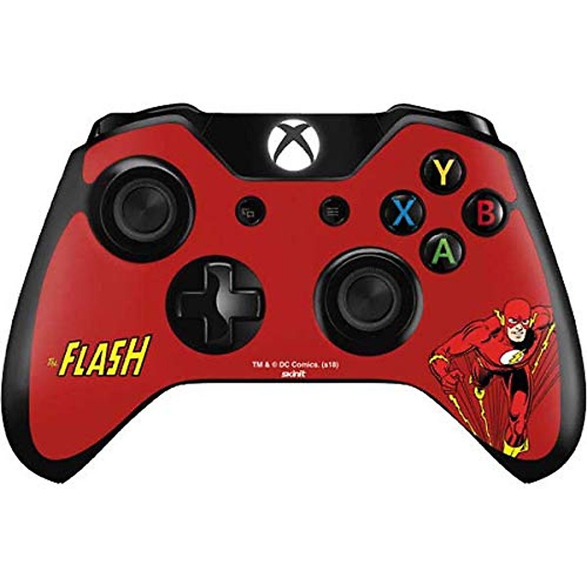 Skinit Decal Gaming Skin Compatible with Xbox One Controller - Officially Licensed Warner Bros Flash Portrait Design