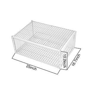 Nisorpa Pigeon Trap with Unidirectional Entrance, Encrypted Pigeon Cage Automatic Pigeon Collection Chicken Cage and Bird Trap with Metal Welding, 25 * 16.7 * 10.2 in