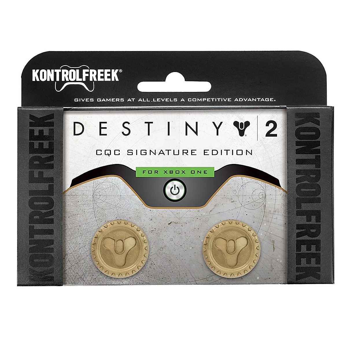 KontrolFreek Destiny 2 CQC Signature Edition for Xbox One Controller | Performance Thumbsticks | 2 Mid-Rise | Gold