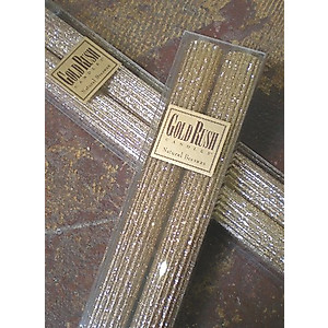 8 Inch Natural Beeswax Glitter Candles, Fools Gold Color, Boxed Set of 2