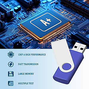 Bundle 4GB 10 Pack + 2GB 10 Pack Flash Drives, 20 Units in Total Gig Stick Jump Drives Bundle