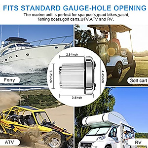 Bluetooth Marine Boat Radio Receiver: Waterproof Marine Gauge Stereo System - HD LCD Display AM FM Tuner MP3 AUX-in USB Built-in EQ