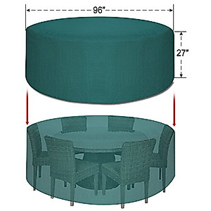 Strong Camel Patio Outdoor Garden Furniture Cover Winter Protector Round Square Table Chair Set-Green