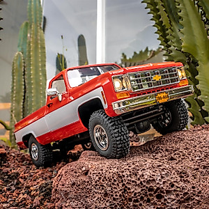 FMS 1/18 RC Crawler K10 4WD Brushed RTR RC Car Official Licensed RC Model 4WD Hobby RC Crawler Remote Control Car with LED Lights 3-Ch 2.4GHz Transmitter for Adults