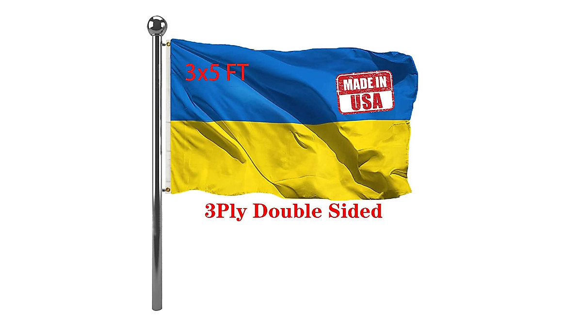 Jayus Double Sided Ukraine Flag 3x5 Outdoor- Heavy Duty Polyester ...