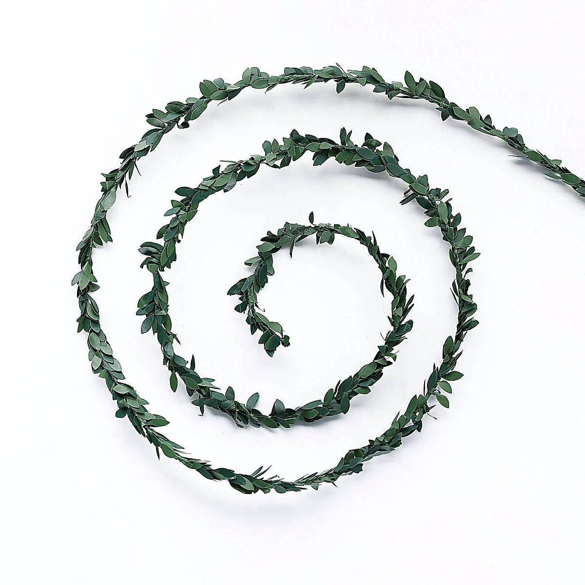 Efavormart 18FT Mini Leaf Garland, DIY Wired Artificial Vine Greenery Garland, Green Leaf Strand, Wall, Wedding, Party, Wall, Office, Backdrop Arch, Garden Decorations