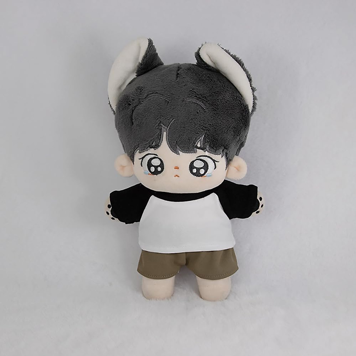 niannyyhouse 10cm 15cm 20cm Plush Doll Clothes Color Blocking T-Shirt Undershirt Soft Stuffed Plush Toy Dress Up Accessories (a2, 20cm)
