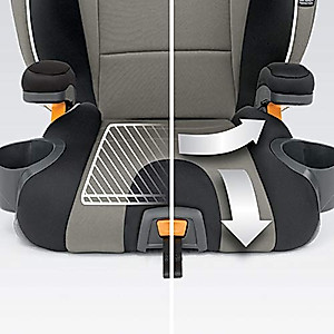 Chicco KidFit 2-in-1 Belt-Positioning Booster Car Seat, Backless and High Back Booster Seat, For children aged 4 years and up and 40-100 lbs. | Gravity/Grey