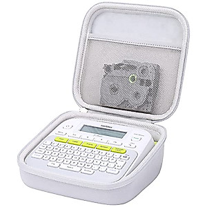 Khanka Hard Travel Case Replacement for Brother P-Touch PT-D210 PTD220 Home/Office Everyday Label Maker, Case Only (White)