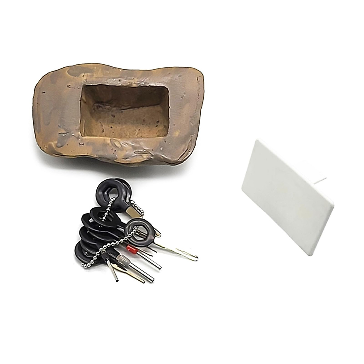 KODASW Outdoor Key Hider Key Holder Faux Rock Key Cash Hide Realistic Rock Design Weatherproof and Rust Resistant Resin