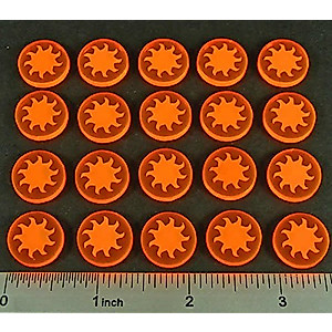 LITKO Sun Resource Tokens, Fluorescent Orange (20)