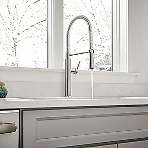 American Standard 4803350.075 Studio S Semi Professional Pull-Down Kitchen Faucet, Stainless Steel