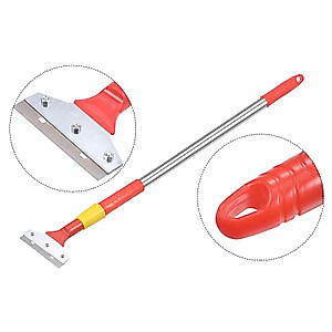 uxcell 42" Adjustable Floor Scraper Strengthening Long Steel Handle Flooring Removal Tool with Cover for Window Paint Glass Wall