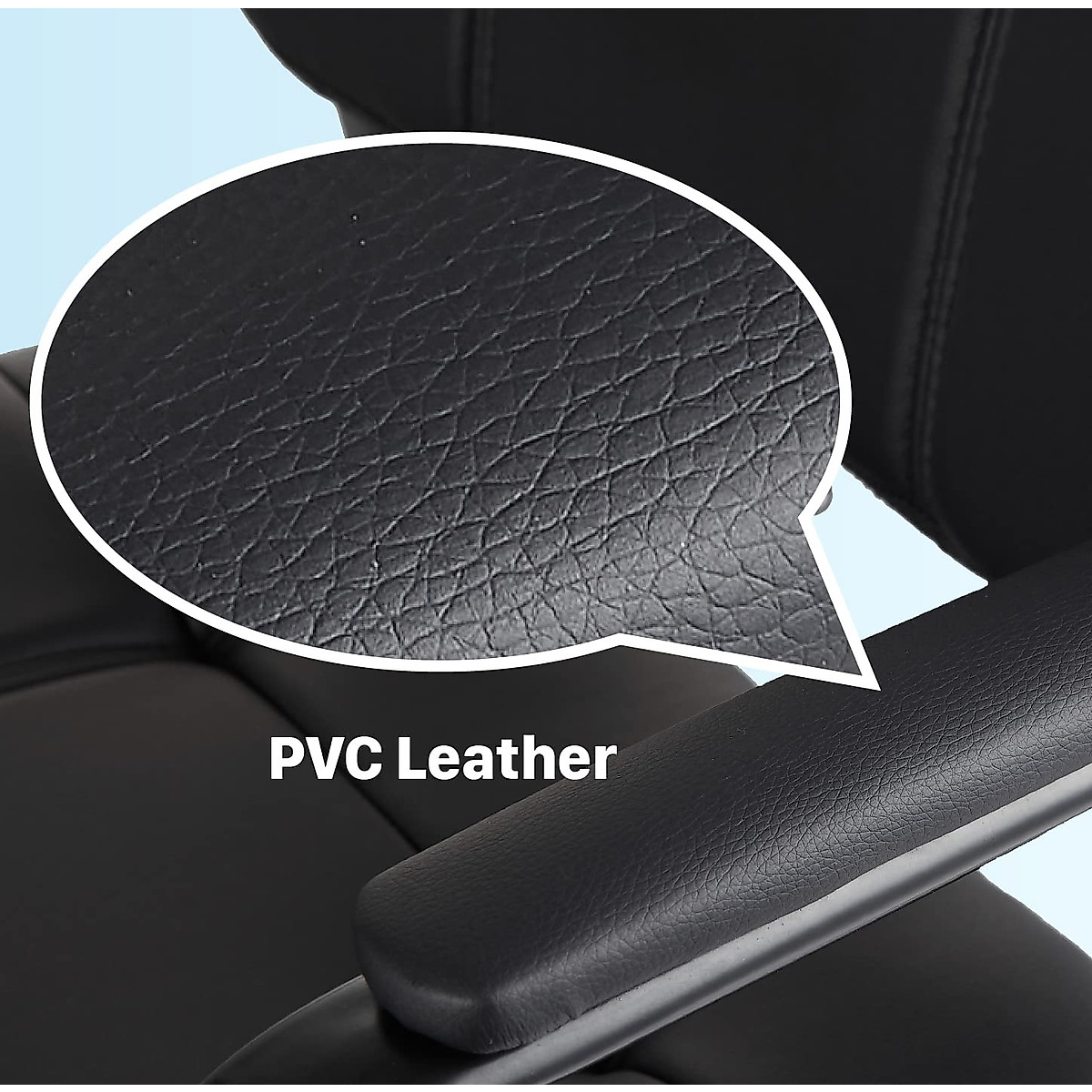 CLATINA Waiting Room Guest Chair with Bonded Leather Padded Arm Rest for Office Reception and Conference Desk Black with Sled Base