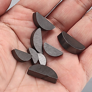 Woodruff Key Assortment Kit, 80pcs Metric Woodruff Keys, Half Moon Keys, Half Moon Semicircle Bond Key Hardware Keyway Set, Shaft Crank Key for Fasteners Mechanical Industry Crankshaft