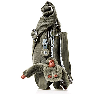 Kipling Women's Eldorado Crossbody Bag, Essential Travel Accessory, Jaded Green Tonal