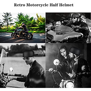 Men Women Baseball Cap Style Helmet Summer German Styled Open Face Personalized Adults Motorcycle Helmet Half Shell Skull Cap Helmet DOT Approved Cruiser Chopper Moped Touring Helmets-C||X-Large