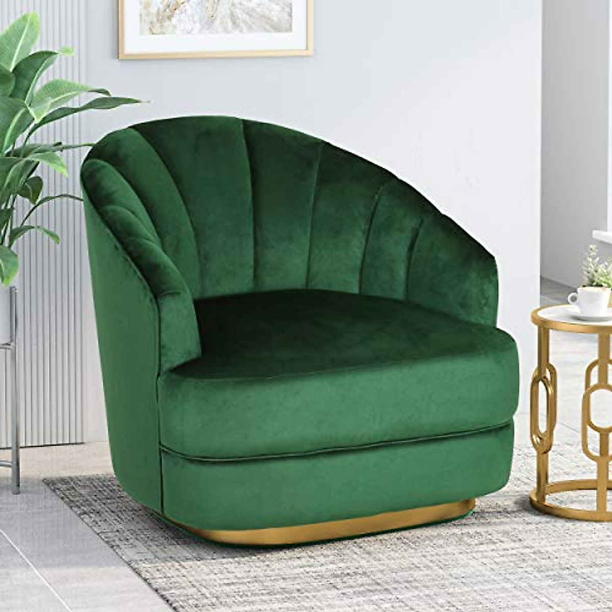 Christopher Knight Home Condit Club Chair, Emerald + Copper
