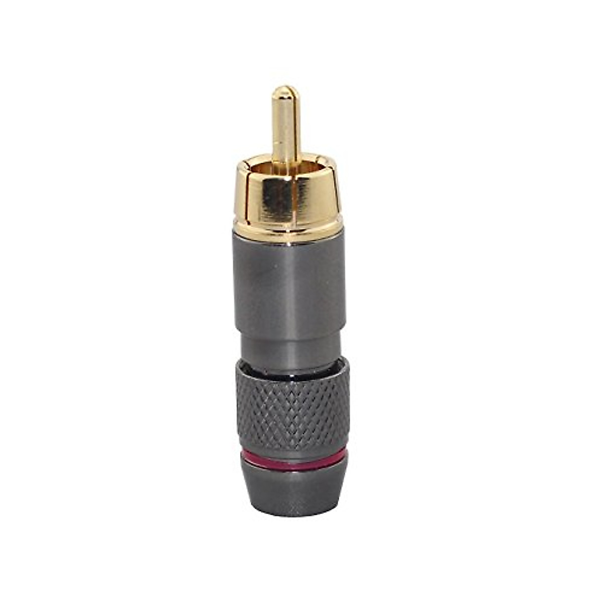 [4 pcs] Hi End RCA Male Plug, Adapter Audio Phono, Gold Plated Solder Connector Wv-hfr4in1