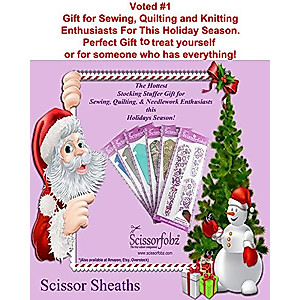 SEW TRENDS SCISSORFOBZ Designer Scissors Sheaths with ScissorGripper Covers Holders for Embroidery Sewing Quilting Gifts- 4PC VALUE PACK - Black and Beige Textures. #S-20