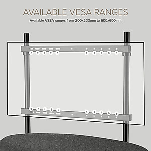 POUT E17 TV Studio Display - Solid Wood Legs Metal Base w/Height Adjustable Black Bracket & Felt Shelf - Supports Max Load 88lbs 55 to 70 Inch LED VESA Screens - Universal TV Mount (Black Walnut)