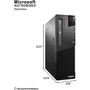 Lenovo ThinkCentre SFF Desktop Computer i7 up to 3.9GHz, 16GB RAM, 2TB HDD, WiFi, Keyboard & Mouse, Windows 10 Pro (Renewed)