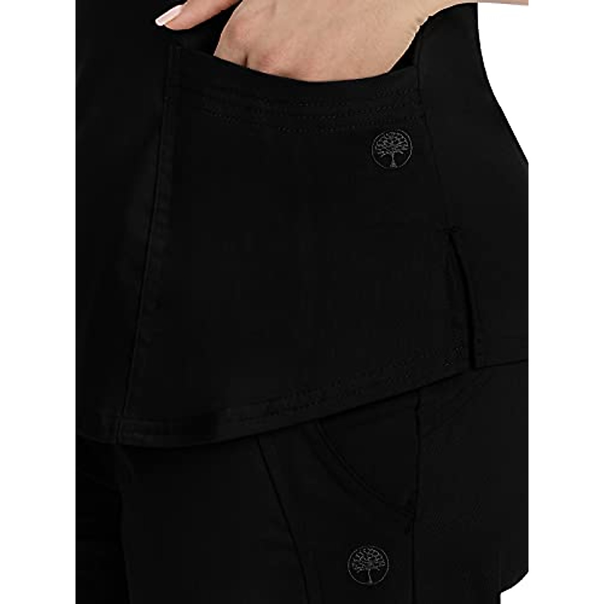 Purple Label by Healing Hands Scrubs Women's Jane V-neck 2 Pocket Top, XX-Large - Black