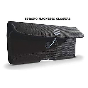 AH Military Grade Phone Holster Men Cell Phone Holsters Belt Case with Loop Cell Phone Nylon Clip Magnetic Pouch For Android Galaxy iPhone 12 Pro Max 6+ 7 Plus 8 Plus Holster Fit Commuter Case (Large)